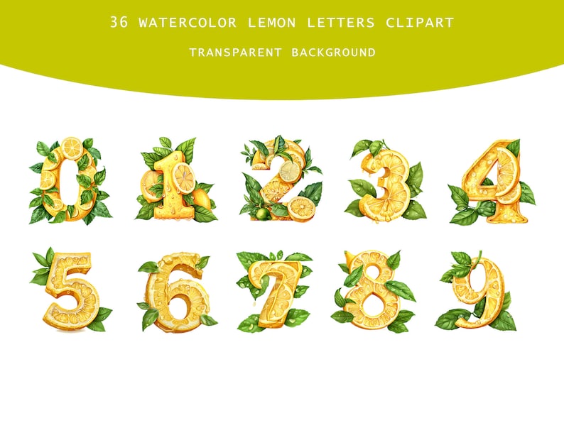 Lemons Alphabet Clipart , Alphabet, Transparent Background, High ...