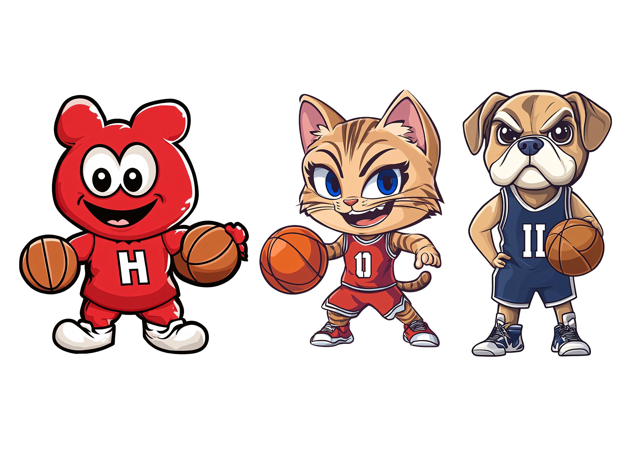 Mascots for Men's Basketball College Clipart, 63 PNG Mascot Basketball ...