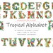 Watercolor Tropical Alphabet, Letters Png, Alphabet Png, Instant ...