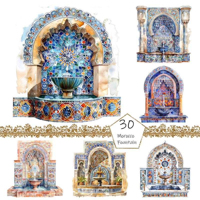 Moroccan Clipart Bundle - Etsy