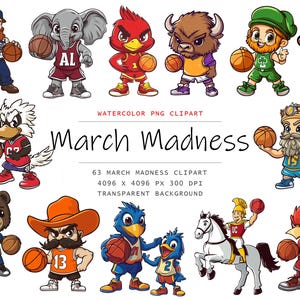 Mascots for Men's Basketball College Clipart, 63 PNG Mascot Basketball ...