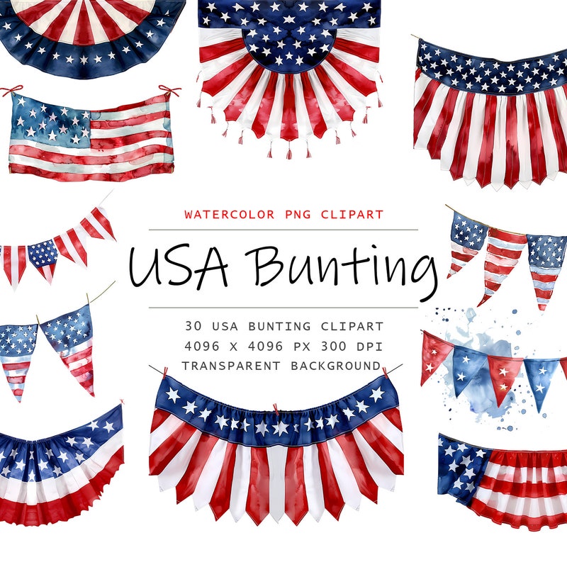 Patriotic Bunting - Etsy