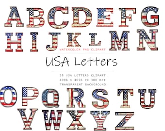 USA Alphabet, Letters Png, Alphabet Png, Instant Download for ...