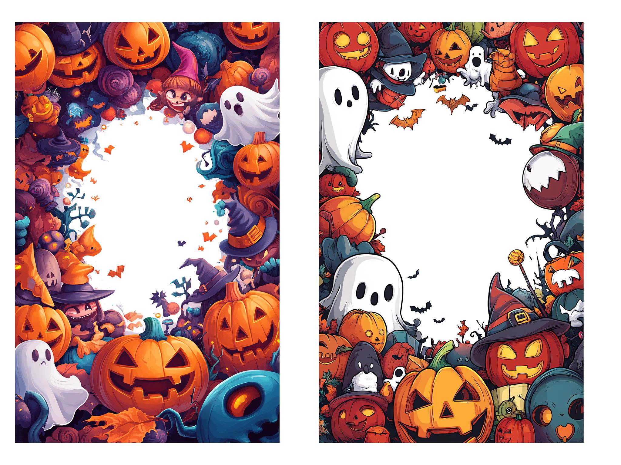 Halloween Frames and Borders Clipart, 10 PNG Halloween Frames Clip Art ...