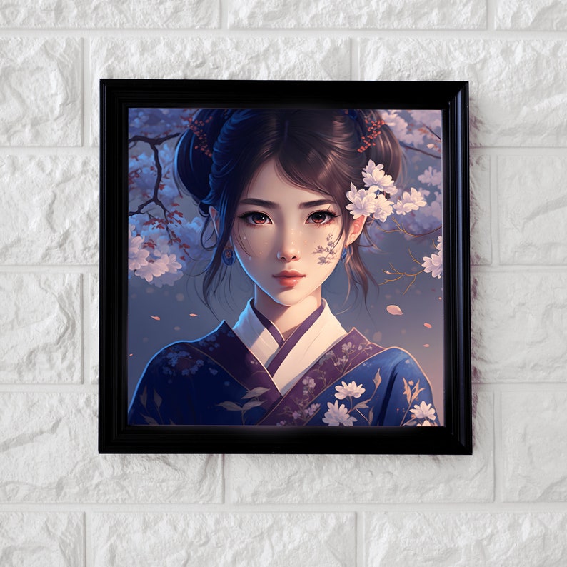 Anime Girl Poster , Japanese Girl Poster , Geisha Poster , Anime Girl ...