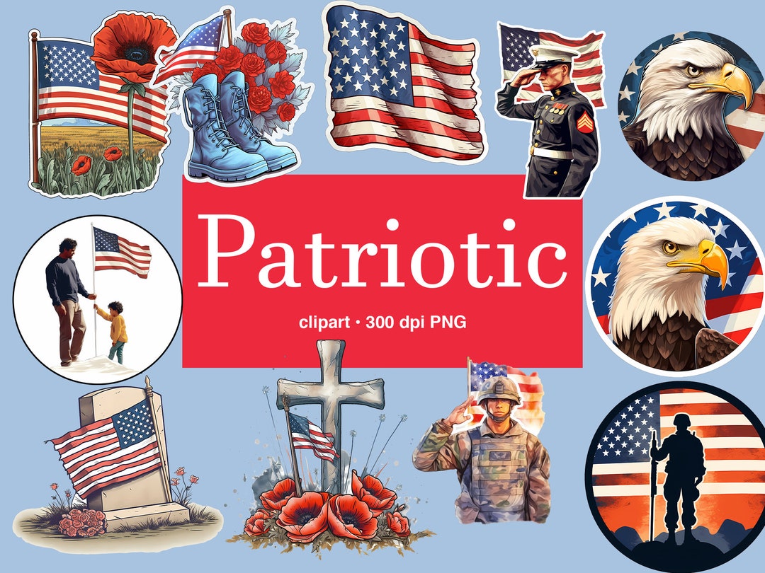 Memorial Day Clipart, Patriotic Clipart, 4th of July Clipart, 4th of ...