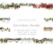 Watercolor Christmas Borders Clipart, 30 PNG Christmas Clip Art ...