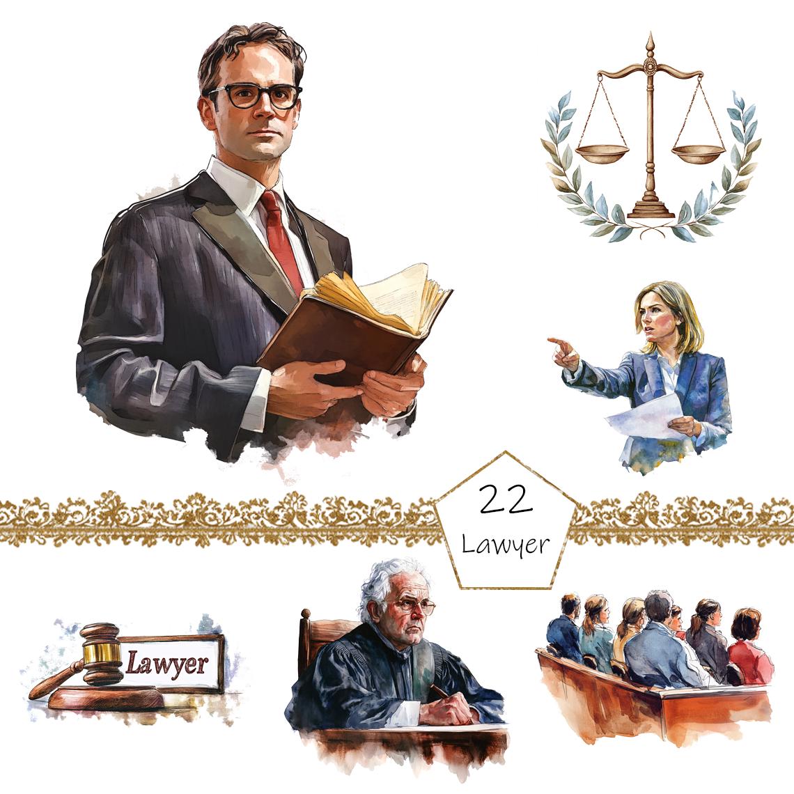 Watercolor Law Clipart, 22 PNG Lawyer Clip Art, Legal Clipart Png ...