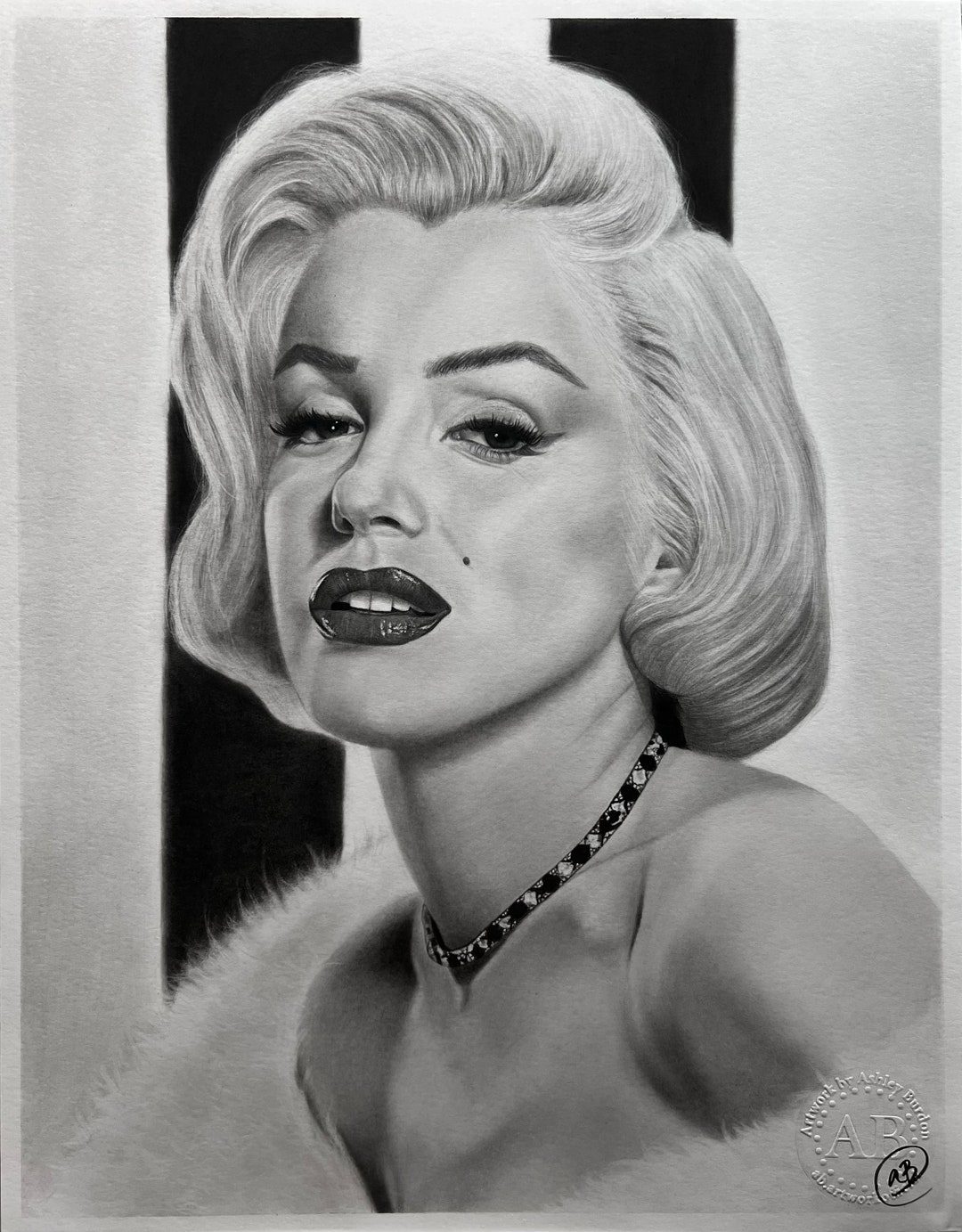 Marilyn Monroe Portrait Drawing Print - Etsy