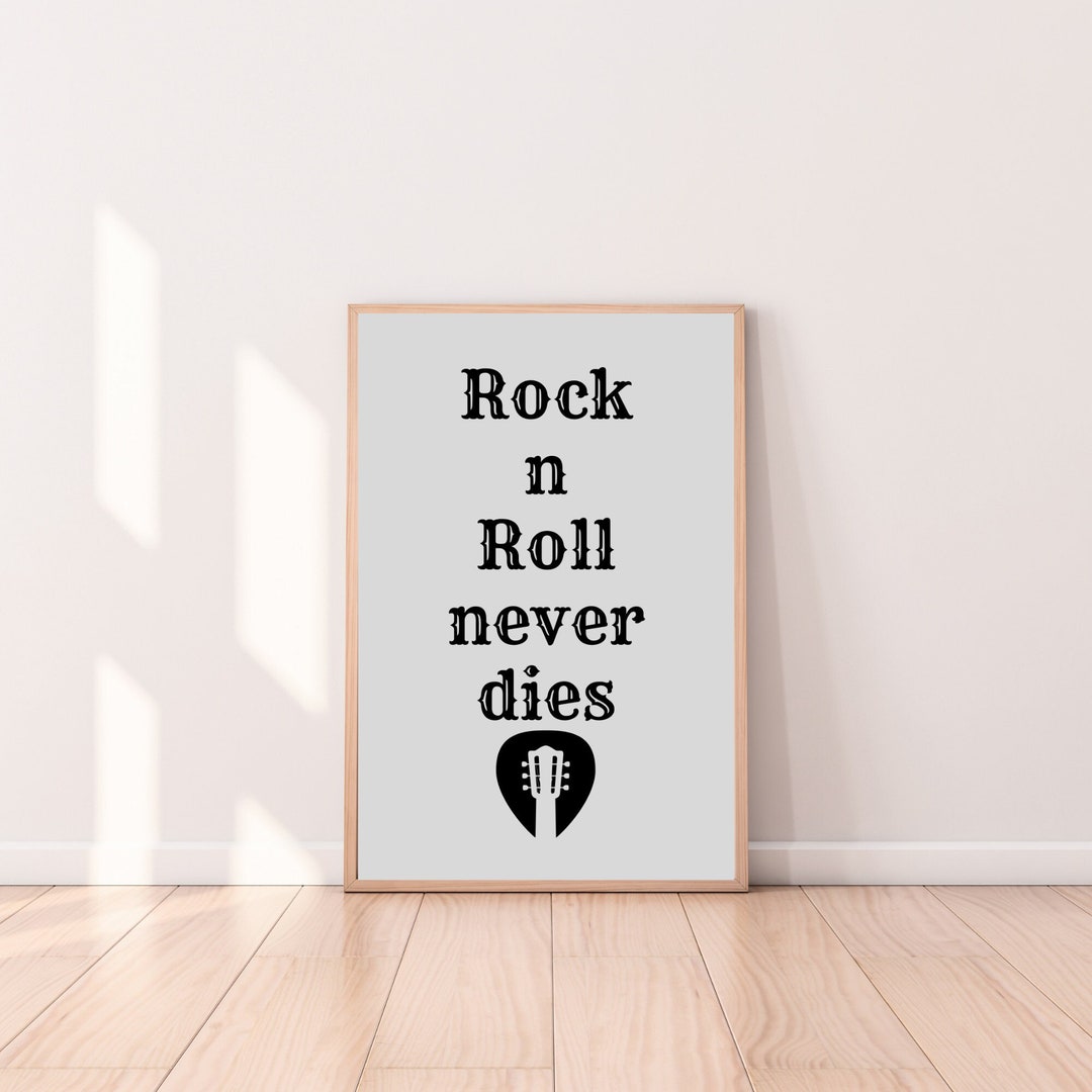 Rock N Roll Never Dies | Digital Wall Art | Rock N Roll Music | Music ...