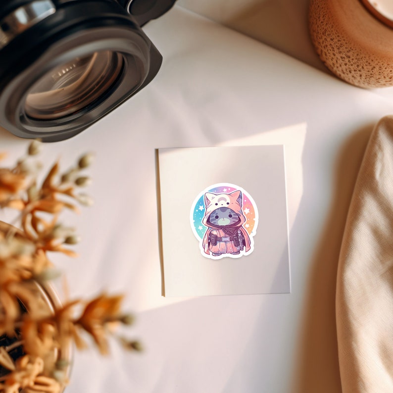 Cat Knight Dark Side of Cuteness Sticker - Punleash Feline Valor With ...