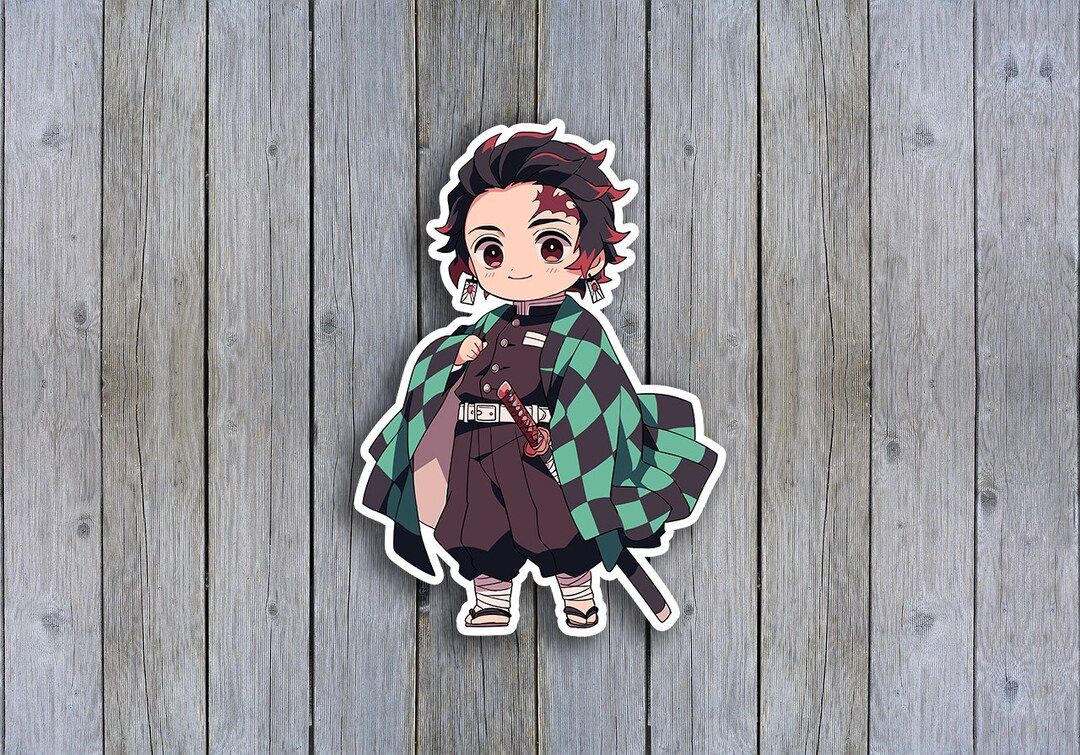 Demon Slayer Tanjiro Die-cut Sticker Vibrant Colors Glossy - Etsy
