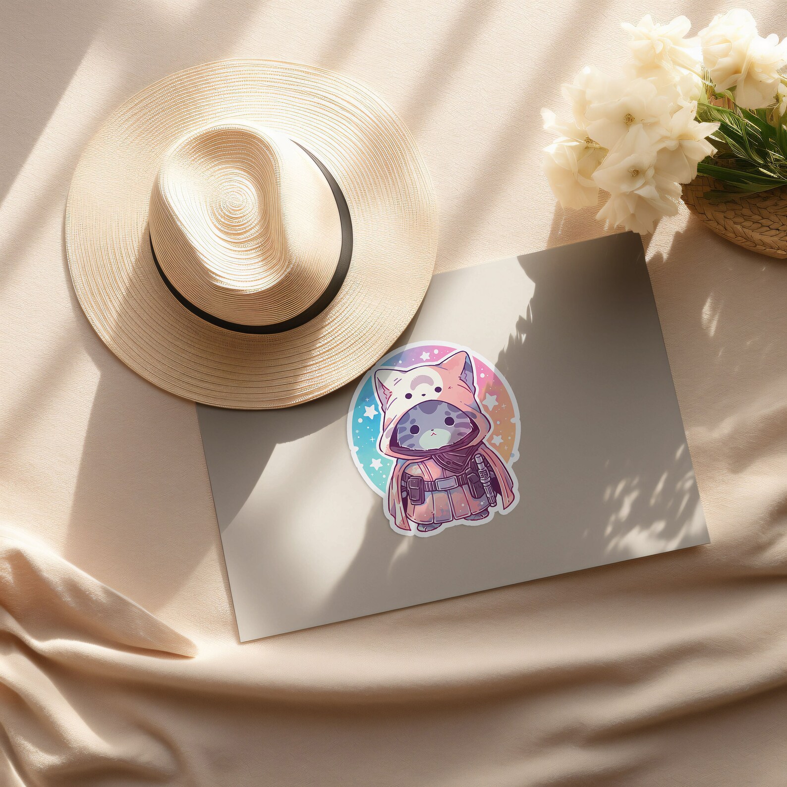 Cat Knight Dark Side of Cuteness Sticker - Punleash Feline Valor With ...