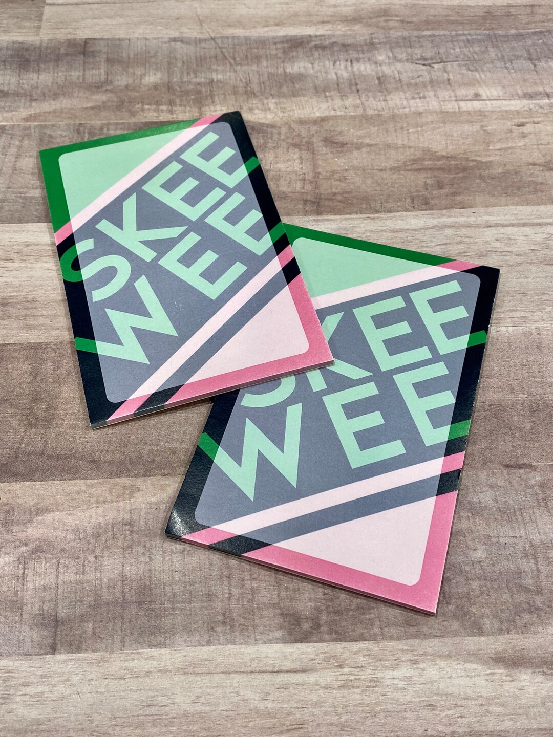 Pink and Green Sorority Inspired Notepad/ AKA Notepad - Etsy