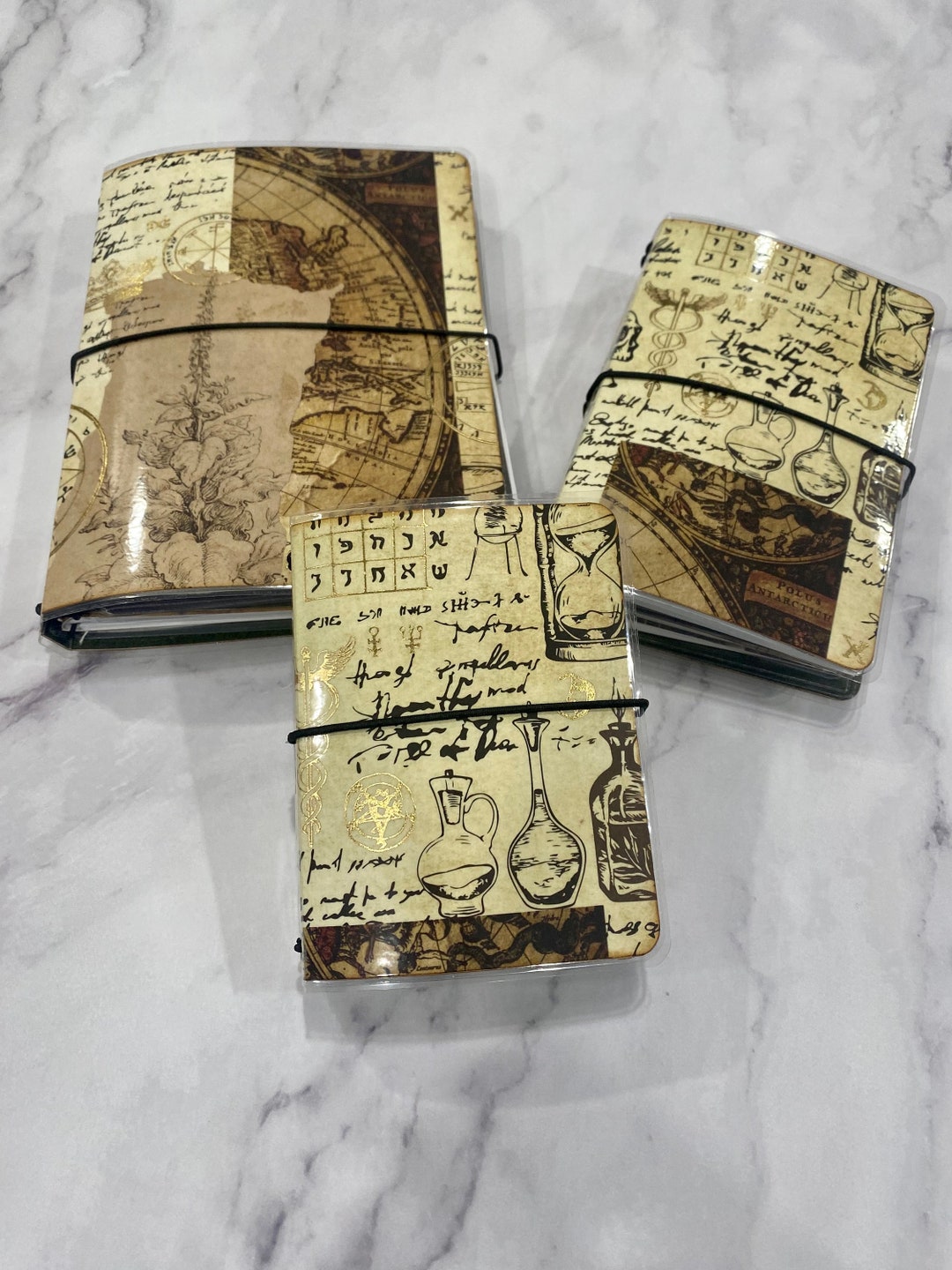 Dark Academia Inspired Tn/aesthetic Pocket Travelers Notebooks- 3 Sizes ...