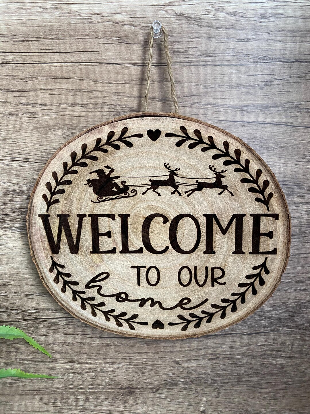 Welcome to Our Home Christmas Wood Slice Décor - Etsy