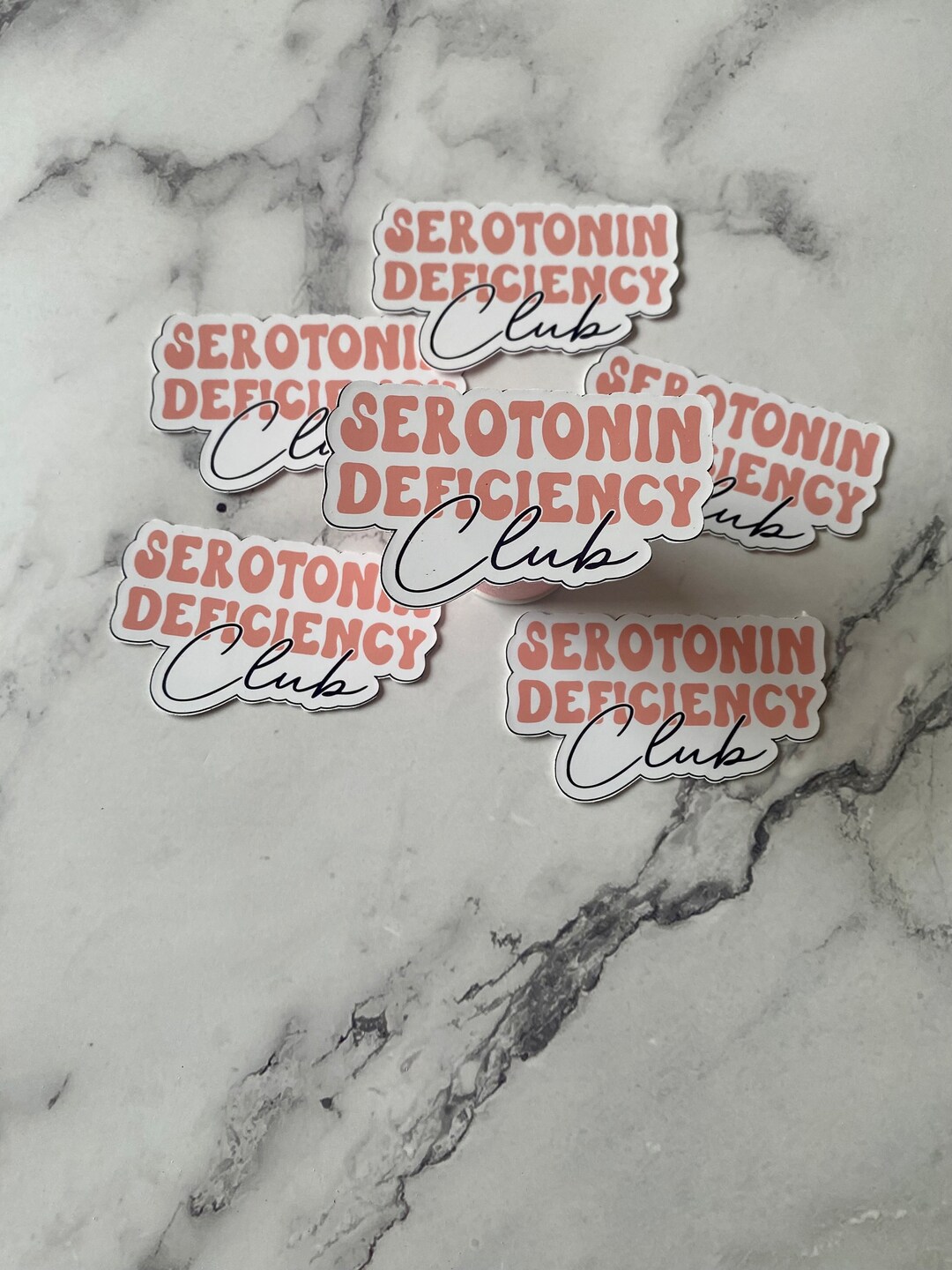 Serotonin Deficiency Club Vinyl Sticker - Etsy