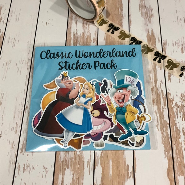 Alice in Wonderland Stickers - Etsy
