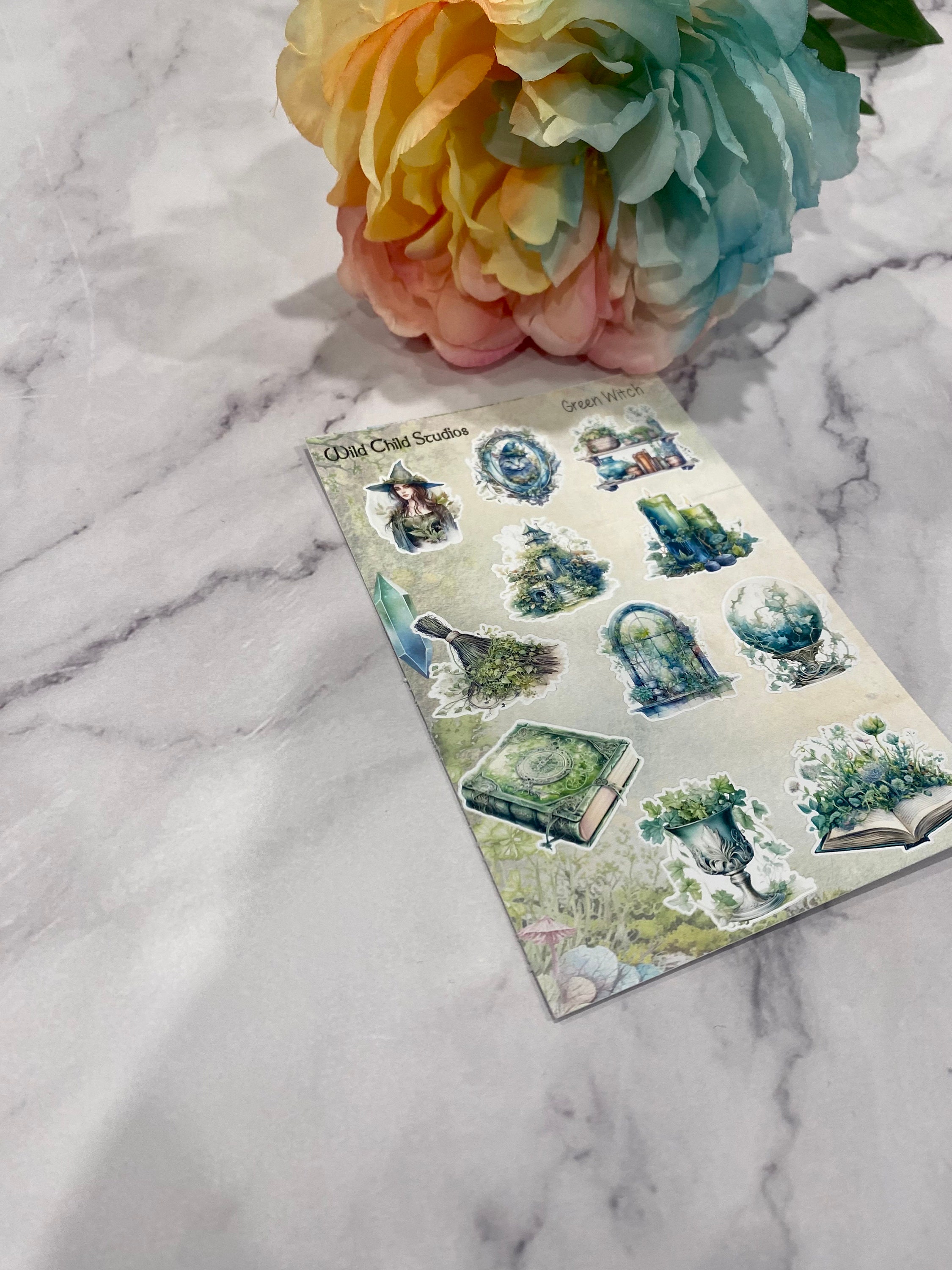 Green Witch Planner Stickers - Etsy