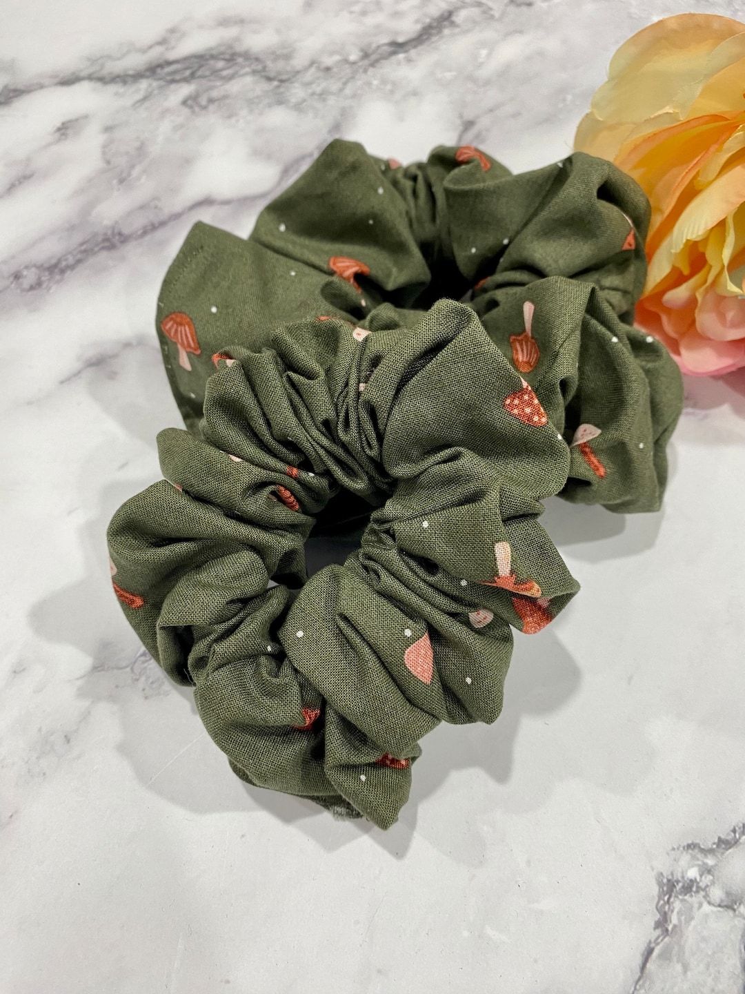 Cottage Core Mushroom Scrunchies/ Mushroom Hair Tie - Etsy