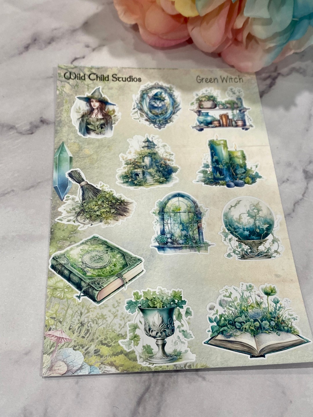 Green Witch Planner Stickers - Etsy
