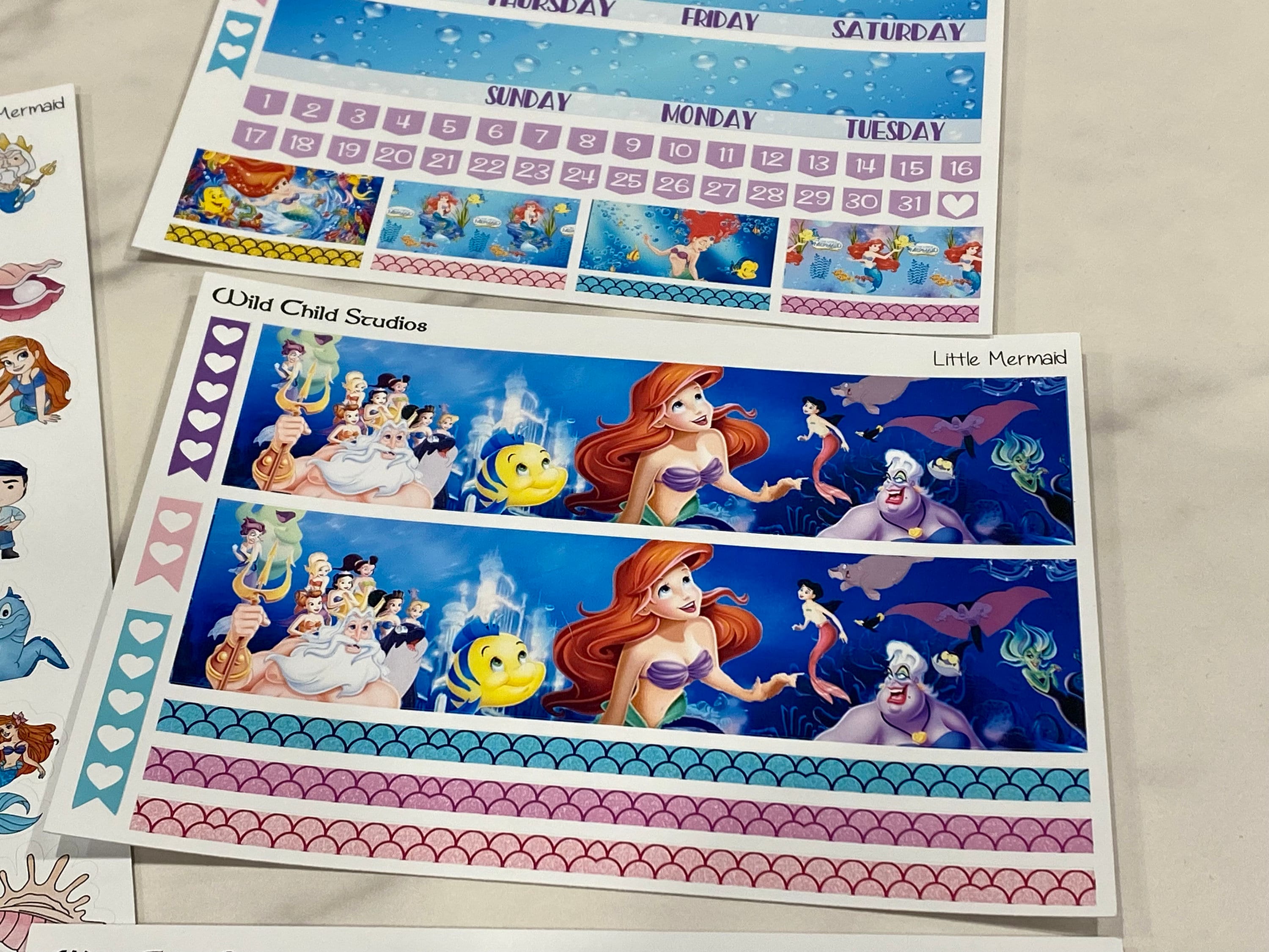 Little Mermaid Happy Planner Classic Monthly Kit-physical Kit - Etsy