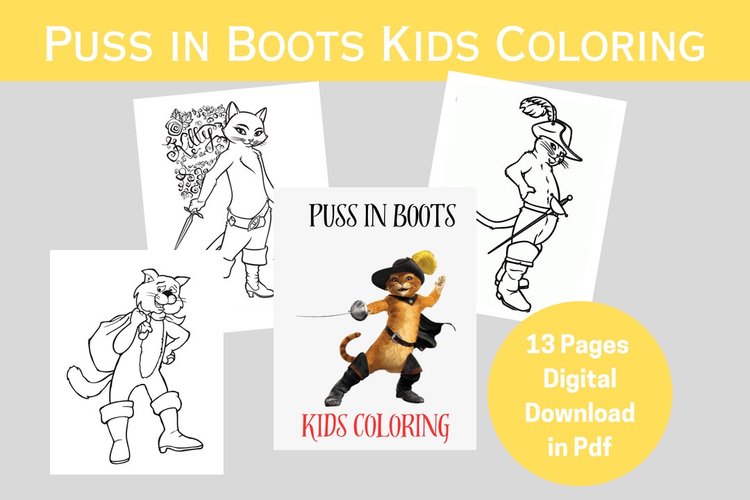 Puss in Boots Coloring Printables,coloring Designs,coloring Sheets ...