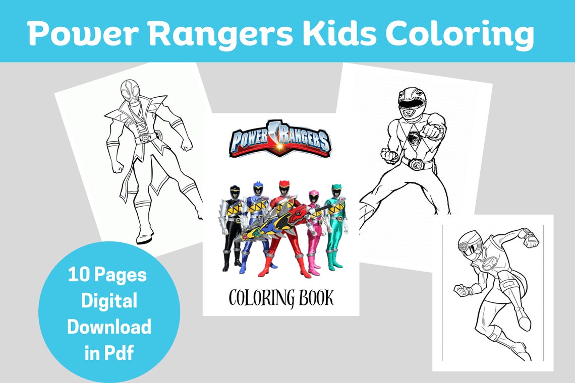 Power Rangers,retro Coloring Books ,classic Book, Mighty Morphin ...