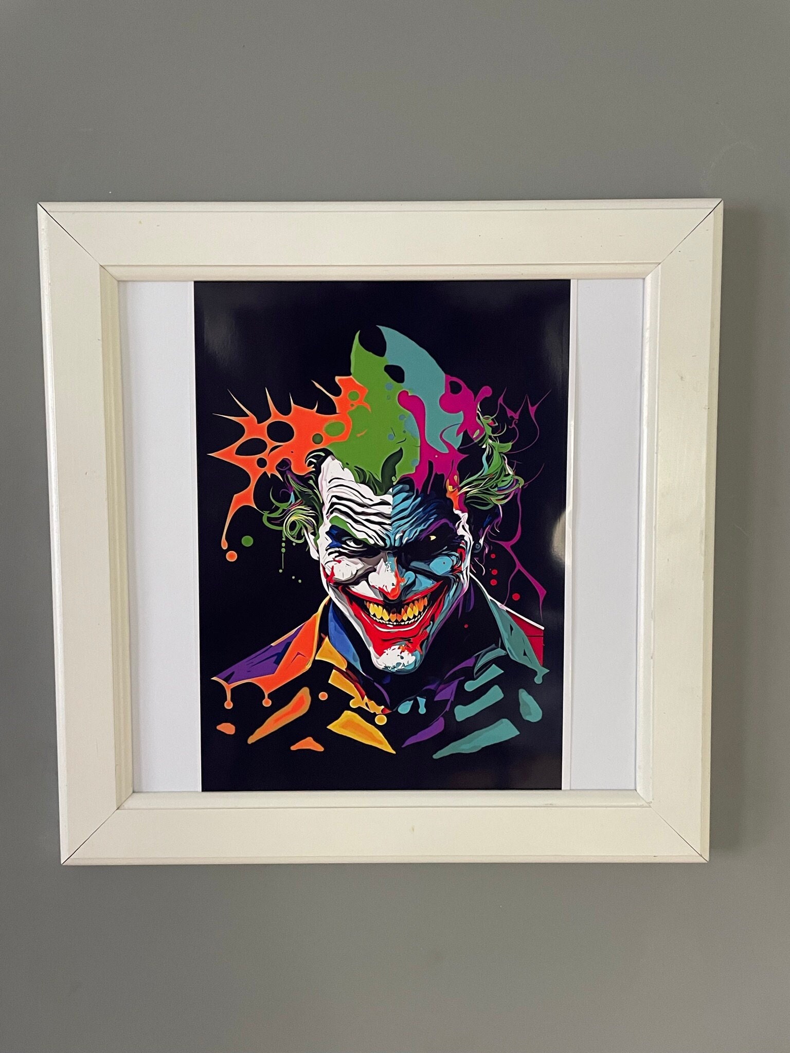 The Joker Animated Neon Modern Printable Art Scary Comic Supervillain ...