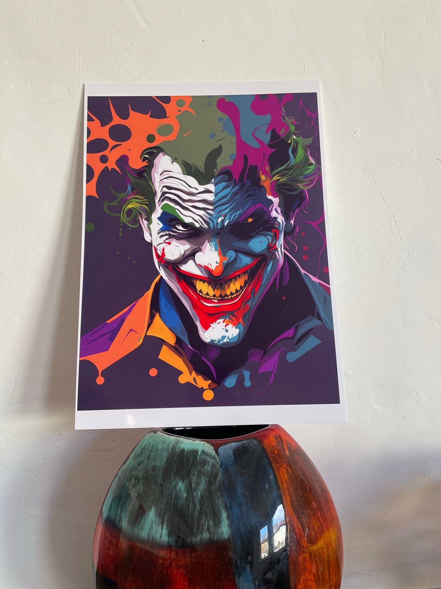 The Joker Animated Neon Modern Printable Art Scary Comic Supervillain ...