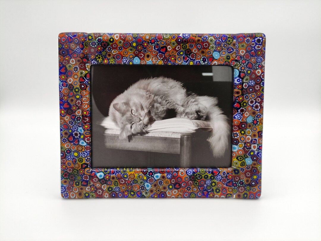 Murrine Millefiori Photo Frame Opaque Murano Glass Frame Made - Etsy