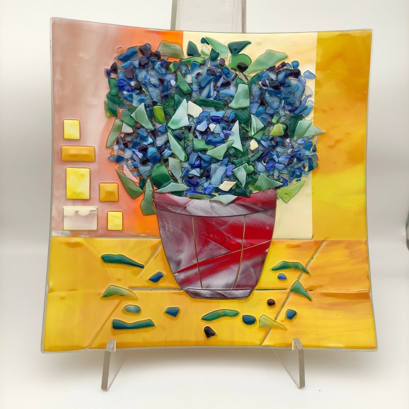 Fused Glass Hydrangea - Etsy