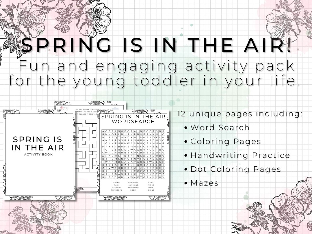 Spring Activity Printable, Spring Games, Spring Activity Pack, Spring ...