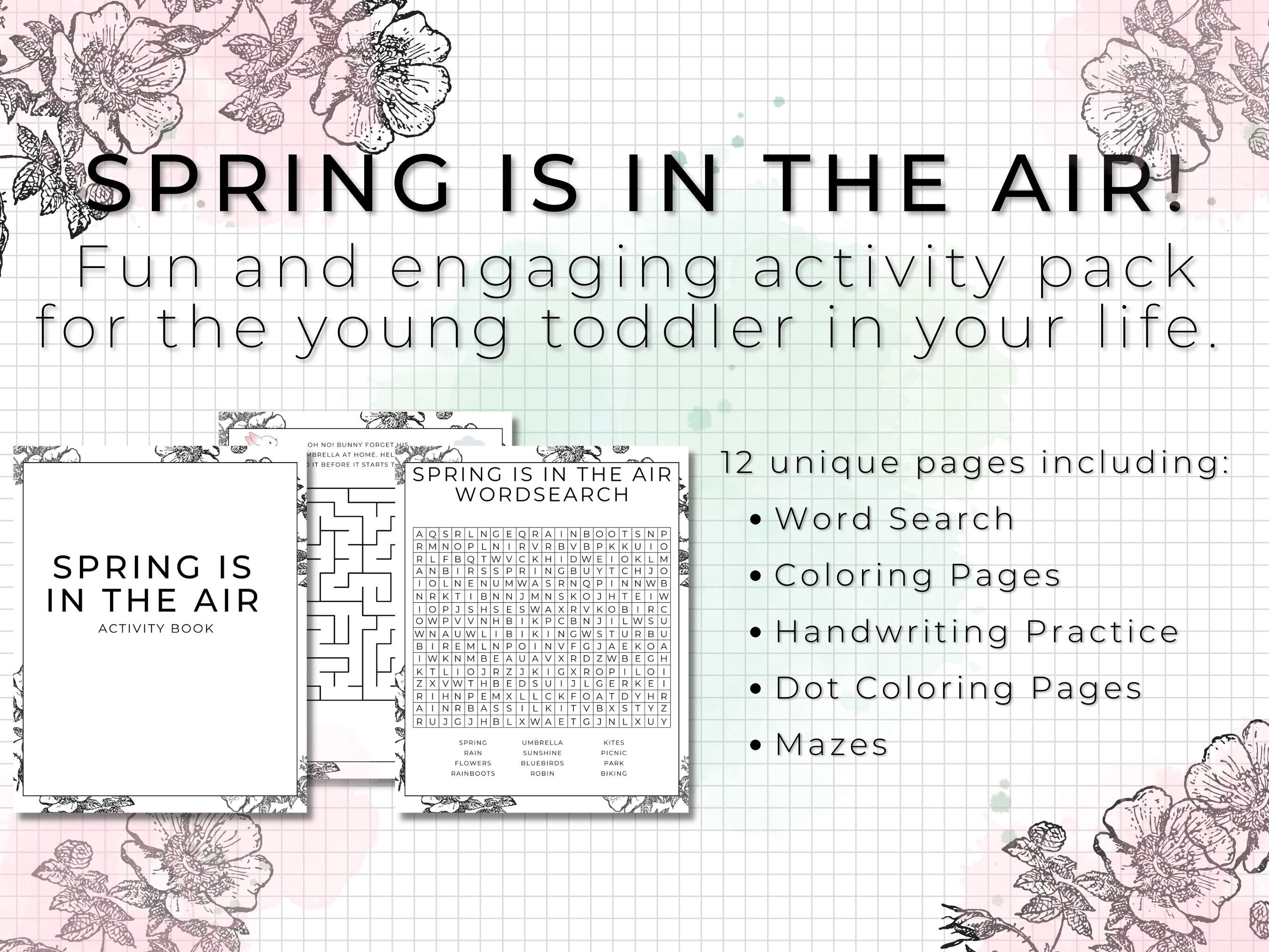 Spring Activity Printable, Spring Games, Spring Activity Pack, Spring ...