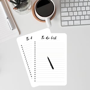 To-do-list Template | Simple Black and White To-do List Template - Etsy