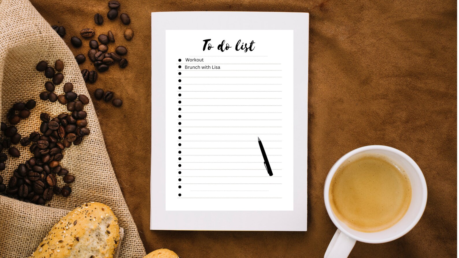 To-do-list Template | Simple Black and White To-do List Template - Etsy