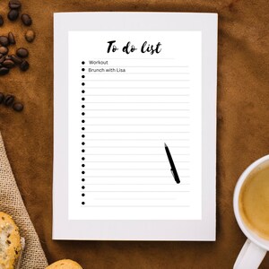 To-do-list Template | Simple Black and White To-do List Template - Etsy