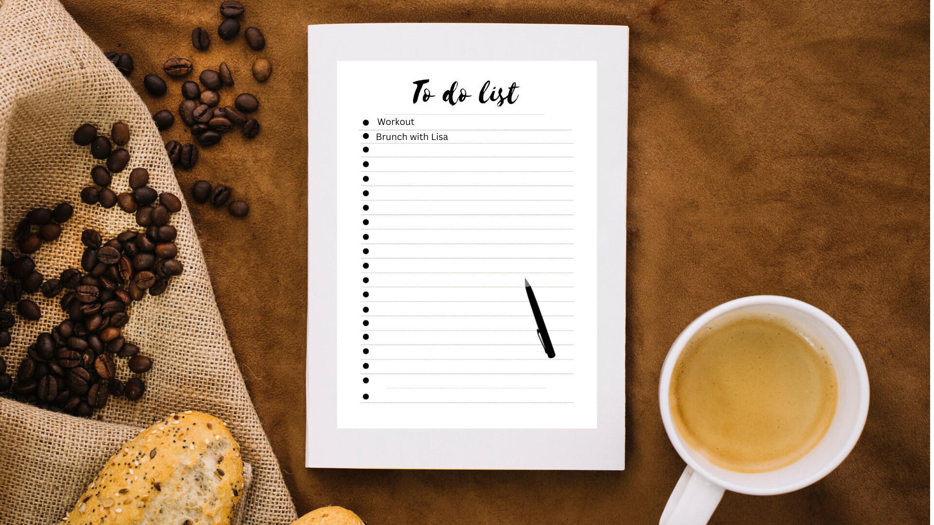 To-do-list Template | Simple Black and White To-do List Template - Etsy