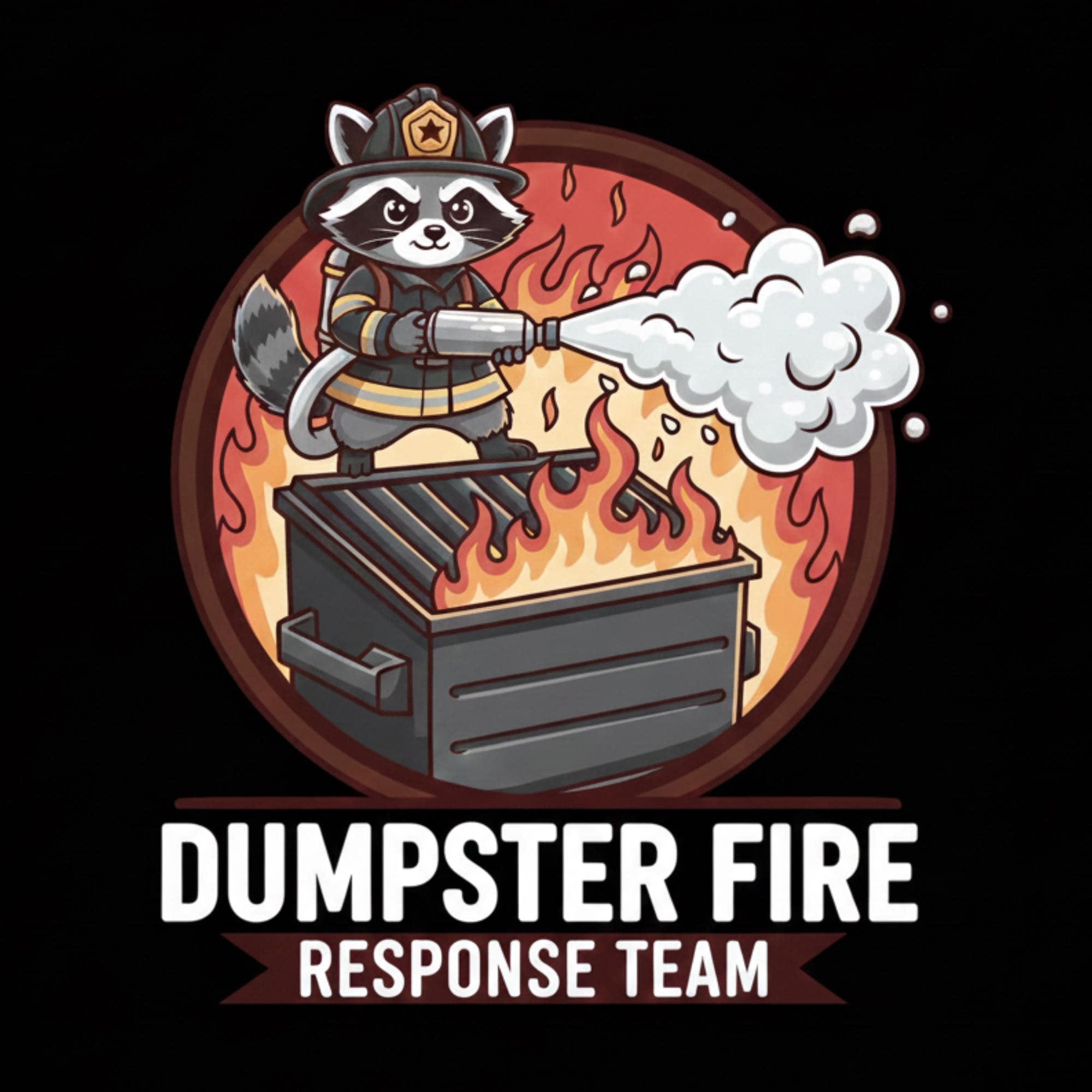 Dumpster Fire Response Team PNG | Firefighter Raccoon Clipart | Funny ...