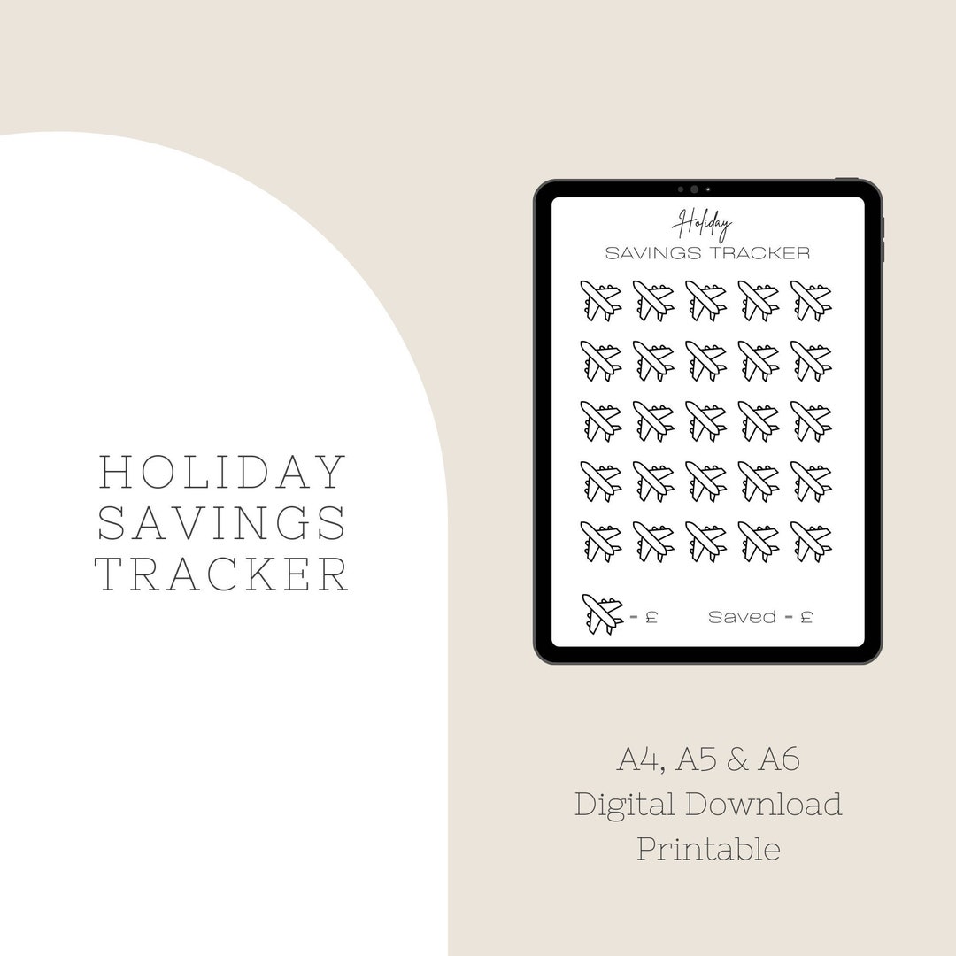 Holiday Savings Tracker | A4, A5 & A6 Printable Tracker | Instant ...