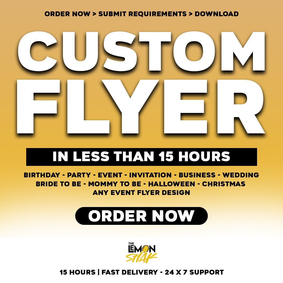 CUSTOM FLYER DESIGN Template for Party/event/birthday - Etsy