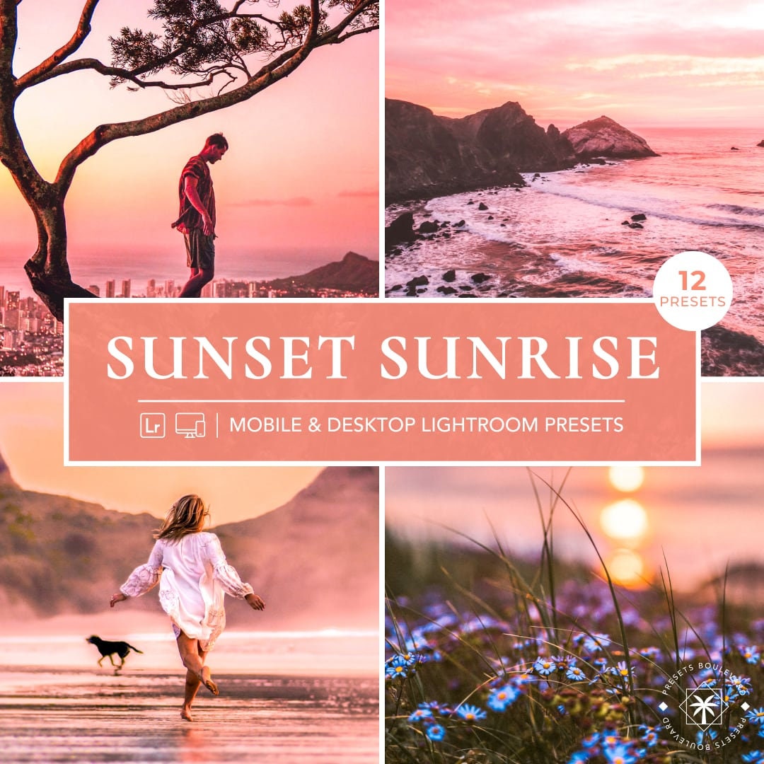 Sunset Sunrise Lightroom Presets Warm Light Sunset Preset Warm Summer Aesthetic Preset Beach ...