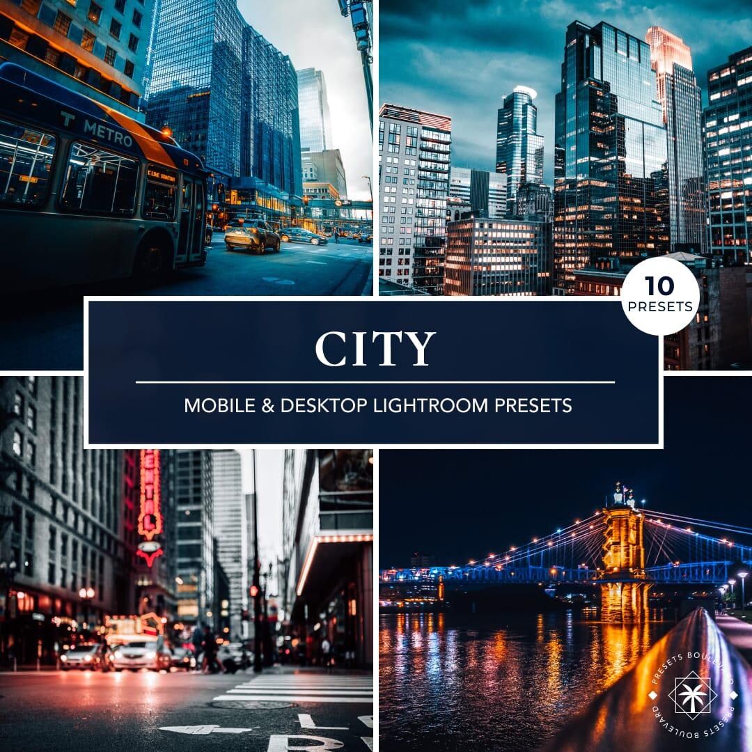 10 City Night Lightroom Presets | Neon Moody Urban Filters for ...