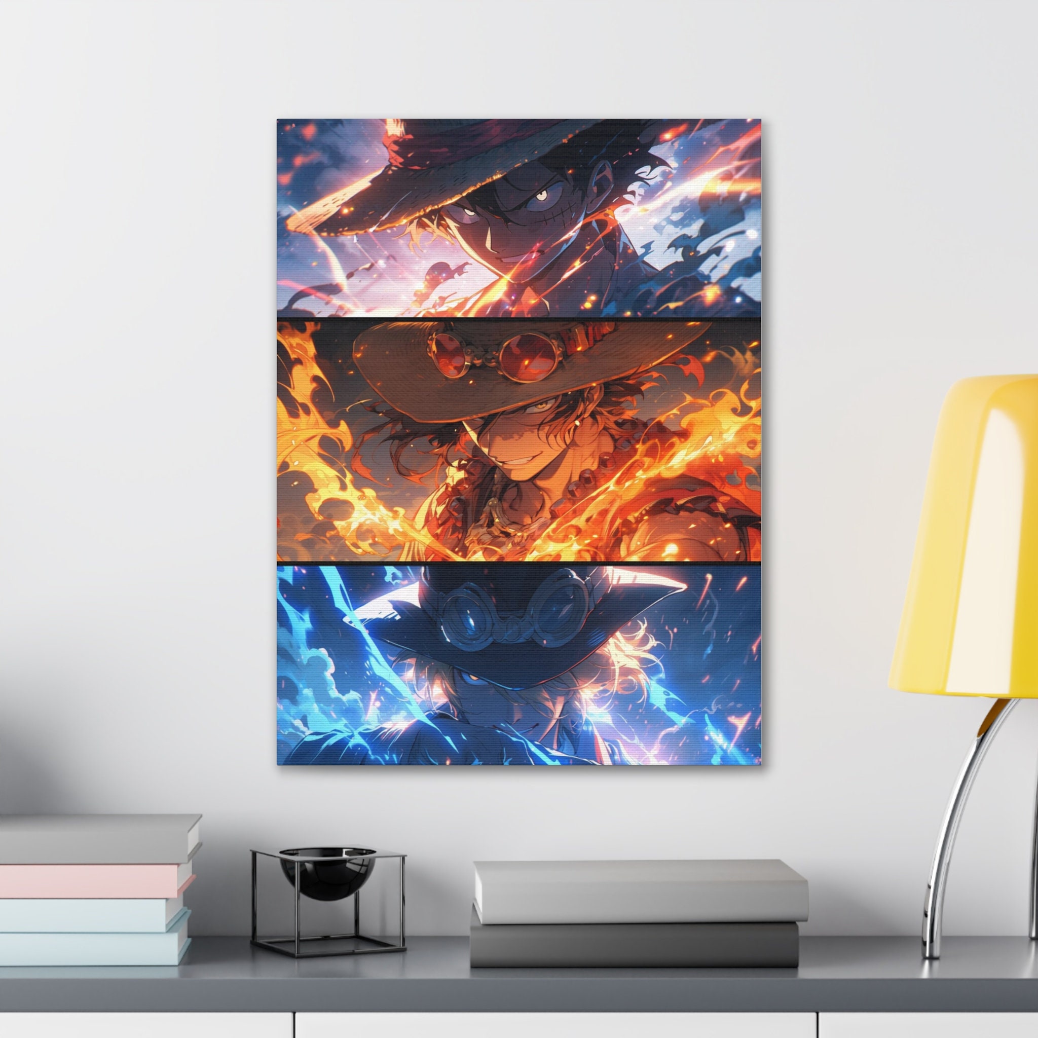 One Piece Anime Poster Inspired Fan Art Print Featuring Luffy, Ace ...