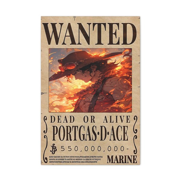 One Piece Ace Poster - Etsy