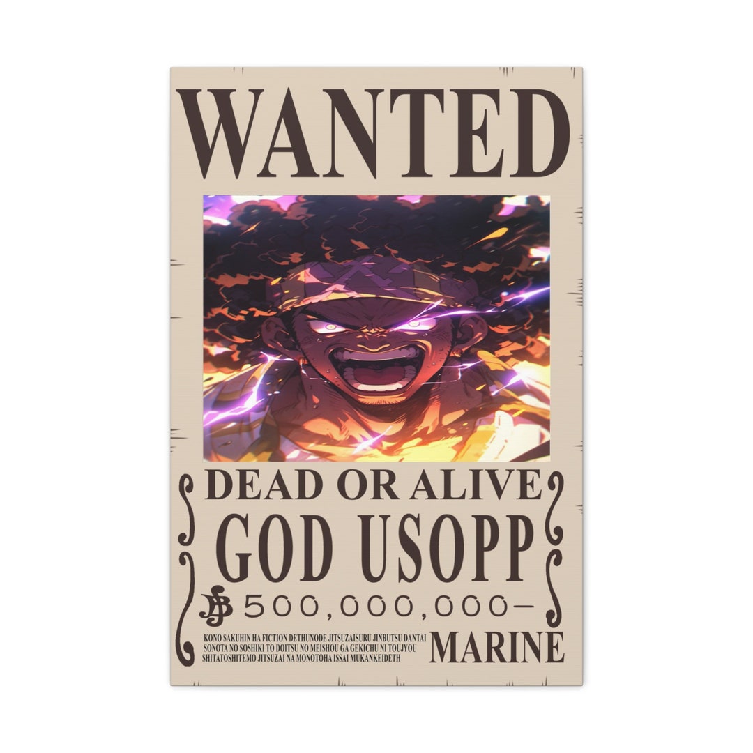 One Piece Anime God Usopp Wanted Poster Print Usopp Fan Art - Etsy