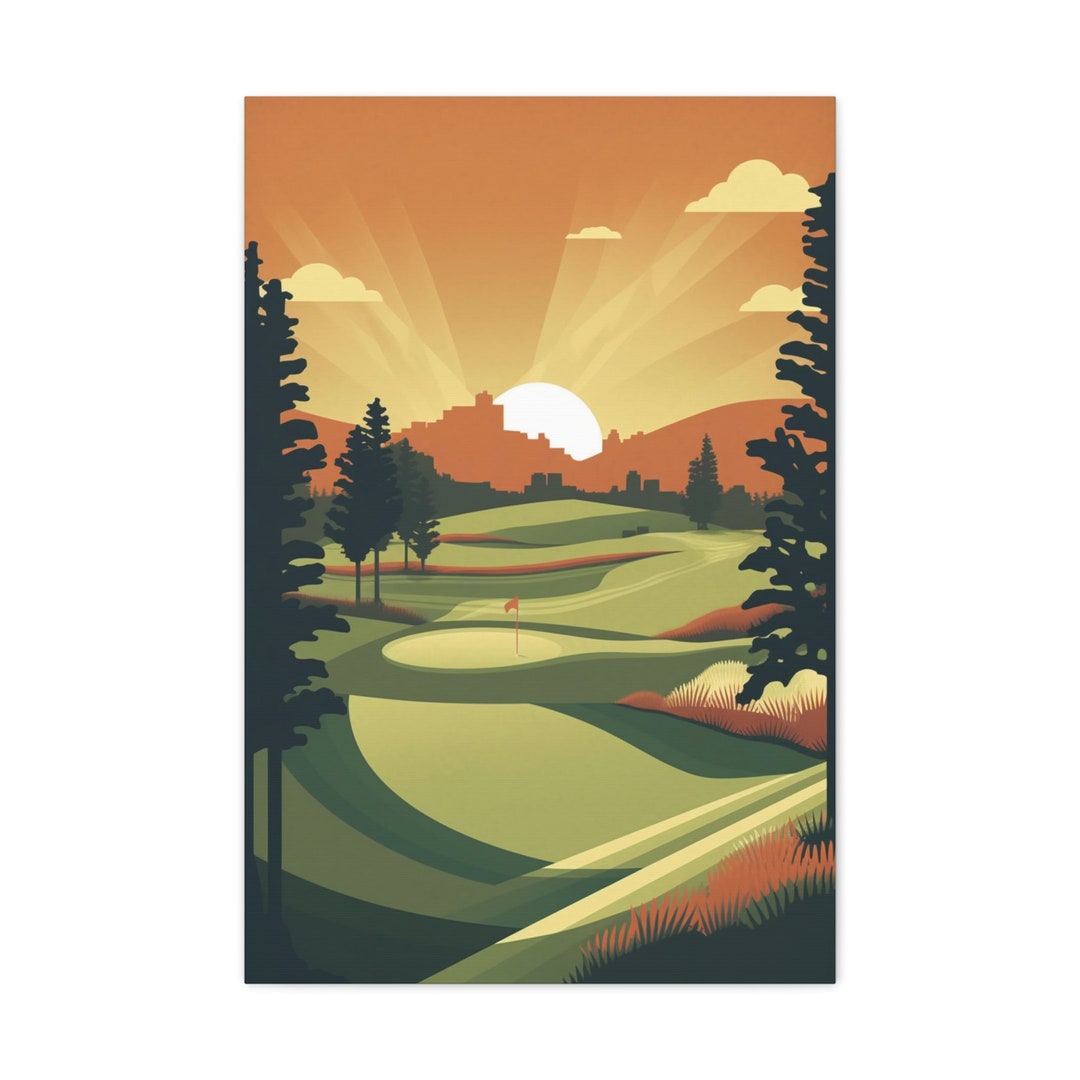 Golf Wall Art, Golf Art for Wall, Golf Art Print, Golf Course Art, Golf ...