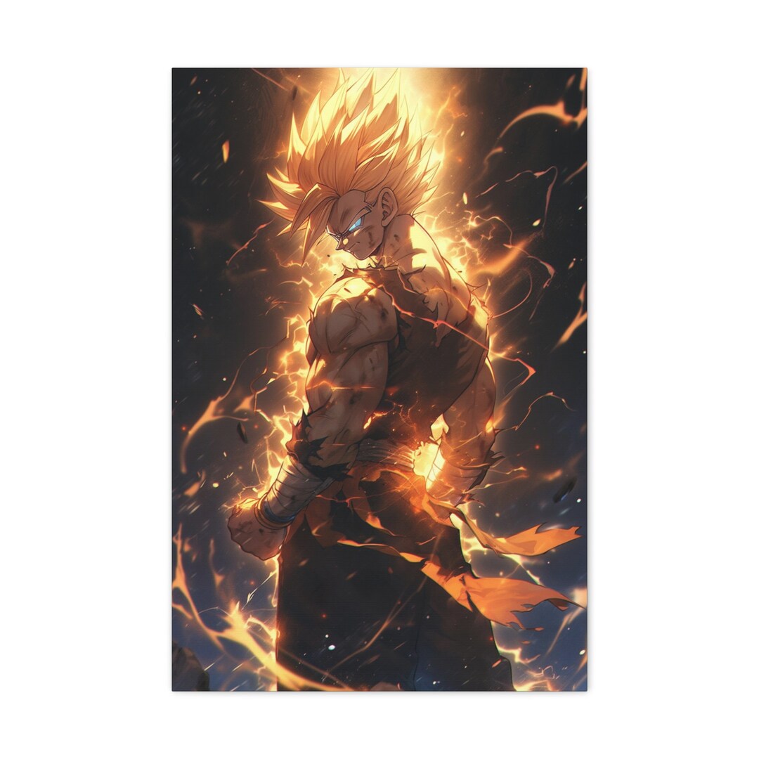 DBZ Gohan SSJ Inspired Fan Art Anime Poster, Available in 5x7, 12x18 ...