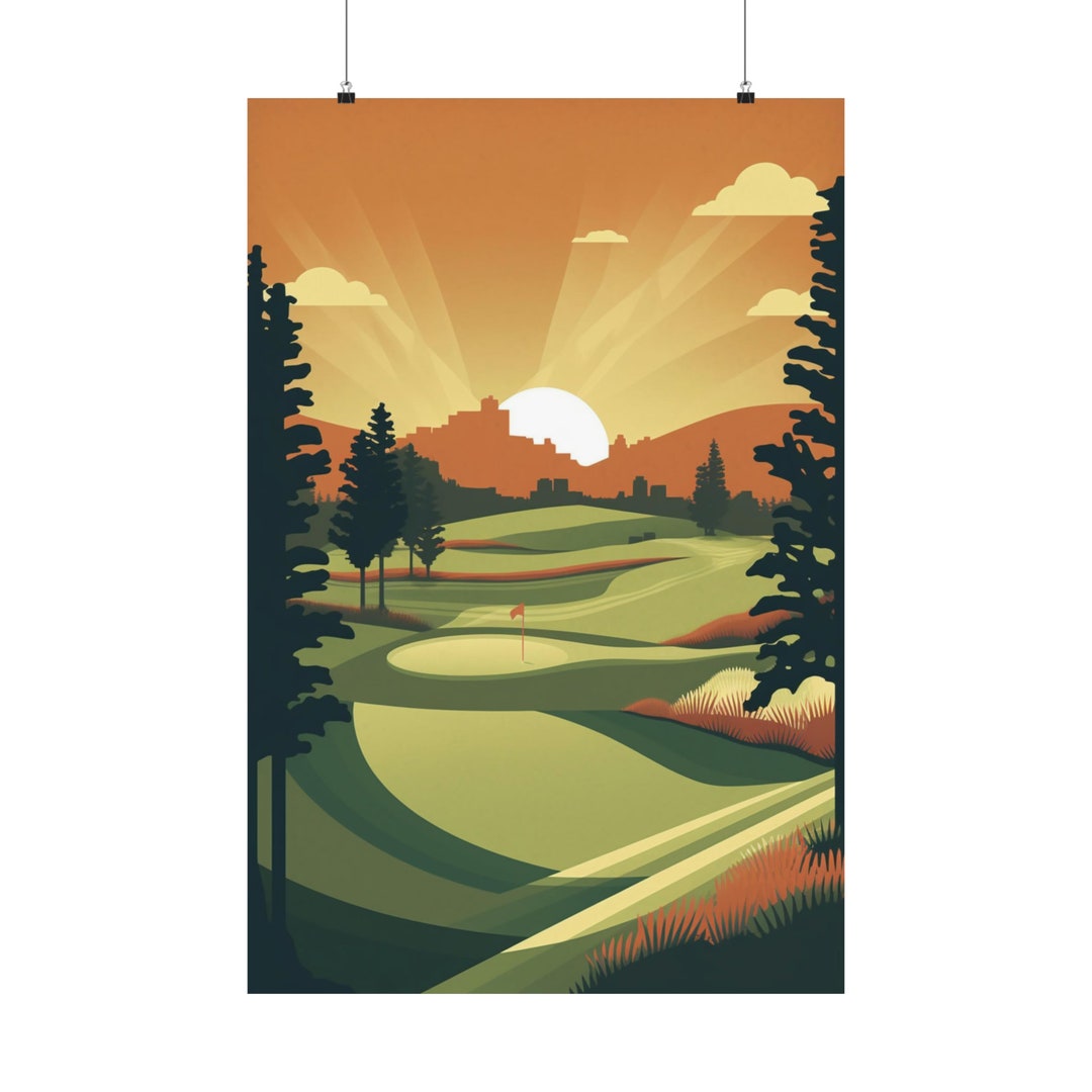 Golf Wall Art Matte Poster, Golf Art for Wall, Golf Art Print, Golf ...
