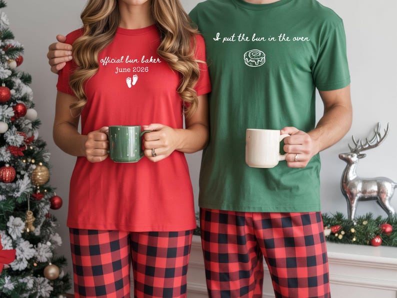 Personalized Pregnancy Announcement, Bun in the Oven Baby Reveal Tee ...